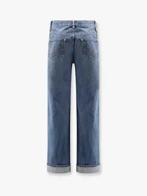 Bottega Veneta Wide Leg Turn Up Jeans