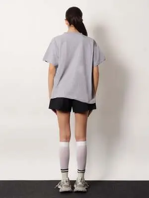 Balenciaga Boxy Fit Cotton T-shirt With Iconic Patch