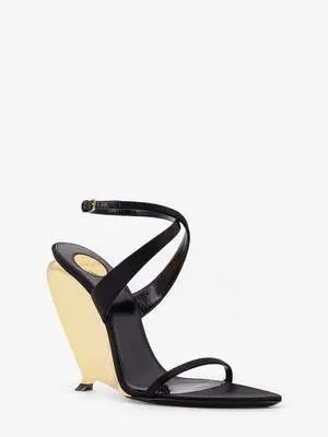 Saint Laurent Tallulah 110 Satin Wedge Sandals