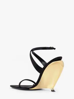 Saint Laurent Tallulah 110 Satin Wedge Sandals