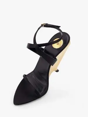 Saint Laurent Tallulah 110 Satin Wedge Sandals