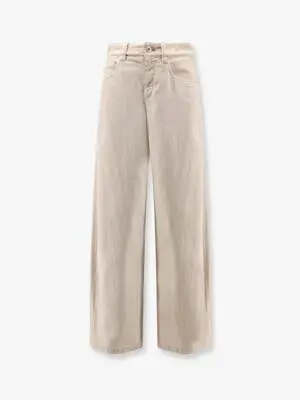 Brunello Cucinelli Loose Barrel Jean Denim - Beige
