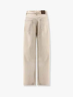 Brunello Cucinelli Loose Barrel Jean Denim - Beige