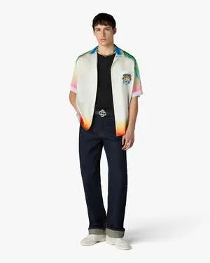 Casablanca Multicolour Airspray Short Sleeve Silk Shirt