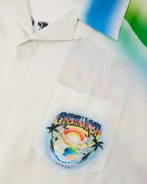 Casablanca Multicolour Airspray Short Sleeve Silk Shirt