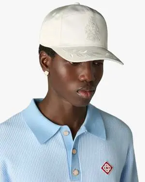 Casablanca Off-white Hotel Emblem Satin Cap