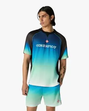 Casablanca Blue & Gradient Short Sleeve Football Shirt