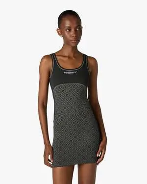 Casablanca Grey Seamless Monogram Mini Dress