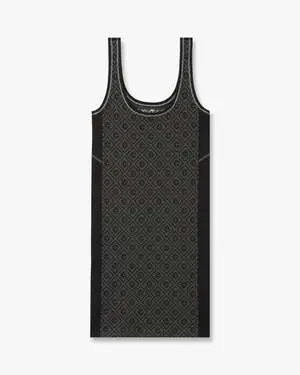 Casablanca Grey Seamless Monogram Mini Dress