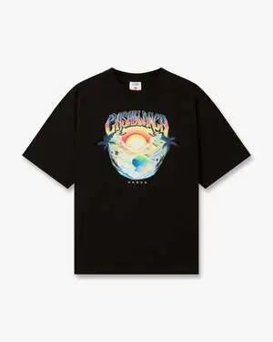 Casablanca Airspray Oversized Short Sleeve T-shirt - Black