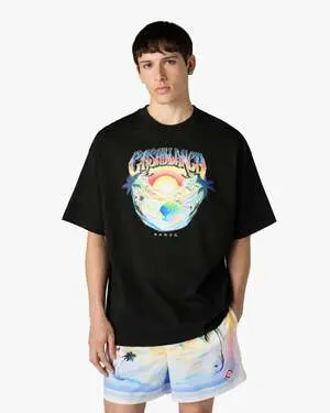 Casablanca Airspray Oversized Short Sleeve T-shirt - Black