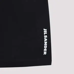 JIL SANDER Oversized Logo T-shirt - Black