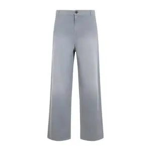 Miu Miu Miu Miu Cotton Trousers Silver