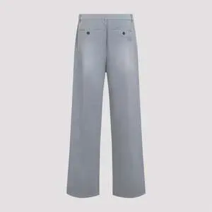 Miu Miu Cotton Trousers - Silver