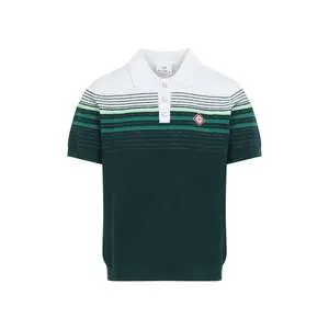Casablanca Casablanca Boucle Stripe Knitted Polo Men White