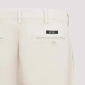 Prada Wide-leg Cotton Trousers With Distressed Finish - Multicolor
