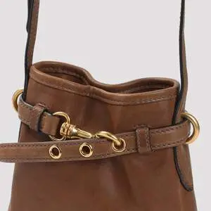 Miu Miu Nappa Leather Pouch With Adjustable Strap - Brown