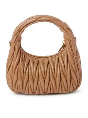 Miu Miu Wander Hobo Bag In Matelassé Nappa Leather - Multicolor