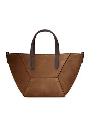 Brunello Cucinelli Suede Mini Bag With Shoulder Strap - Multicolor