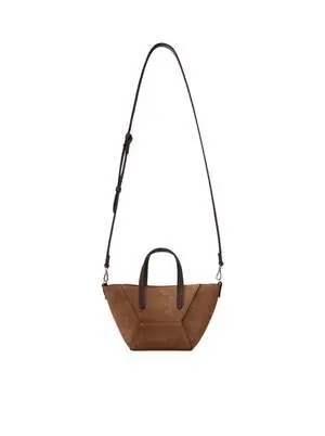 Brunello Cucinelli Suede Mini Bag With Shoulder Strap - Multicolor