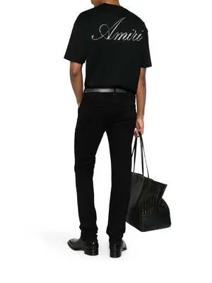 Amiri Crystal Logo Cotton T-shirt