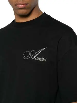 Amiri Crystal Logo Cotton T-shirt