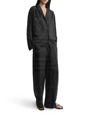 TOTEME Silk Shirt With Monogram Embroidery