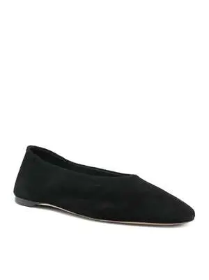 TOTEME Suede Ballerinas - Black