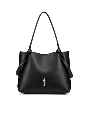 CHRISTIAN LOUBOUTIN Bettina Small Calfskin Tote Bag - Black