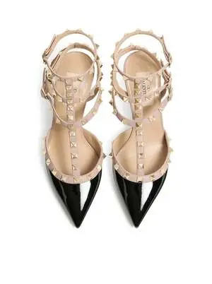 Valentino Garavani Rockstud Patent Leather Pumps - Black