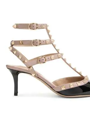 Valentino Garavani Rockstud Patent Leather Pumps - Black