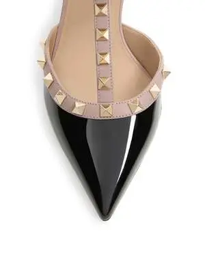 Valentino Garavani Rockstud Patent Leather Pumps - Black