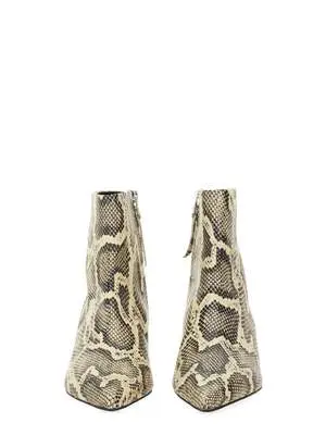 AeydĒ Sofie Snake Print Leather Ankle Boots