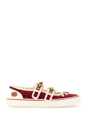 Valentino Garavani VALENTINO GARAVANI Velvet Dollyboard Ballerina Sneakers Multicolor