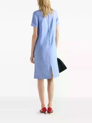 Prada Embroidered Linen Dress