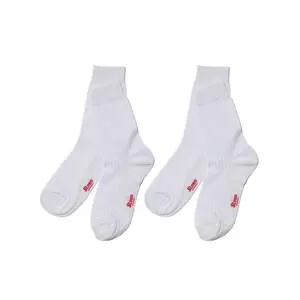 STEMS 2-pack Italian Silky Rib Crew Socks - Ivory