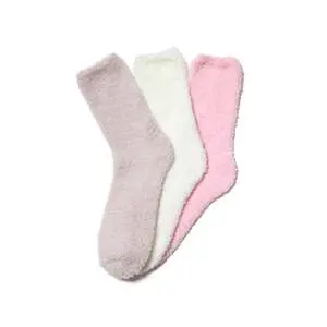 STEMS 3 Pack Plush Cozy Socks - Blush