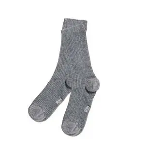 STEMS Stems Cotton Cashmere Ribbed Socks Grey