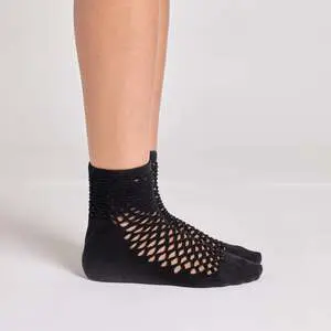 STEMS Netted Crew Socks - Black
