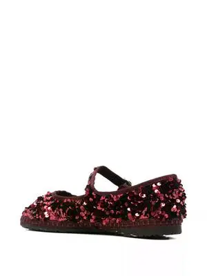 FLABELUS Little Prince Sequin-embellished Ballet Flats