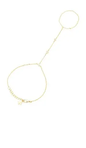 ADINA EDEN Dainty Cz Bezel Hand Chain