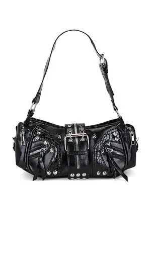 8 Other Reasons Faux Nappa Shoulder Bag - Black