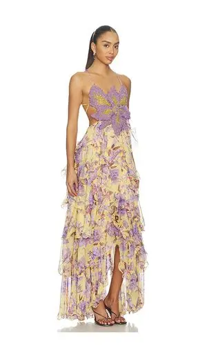 PatBO Peony Butterfly Maxi Dress