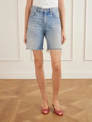 Chloé La Plage" Frayed Denim Shorts