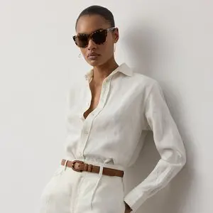 Women's Cream Linen Shirts