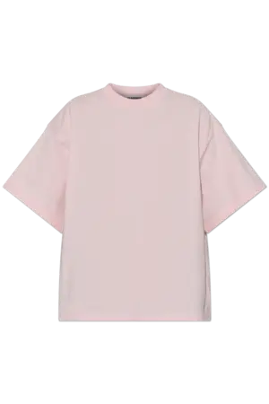 JIL SANDER Cotton T-shirt With Printed Logo - Pink