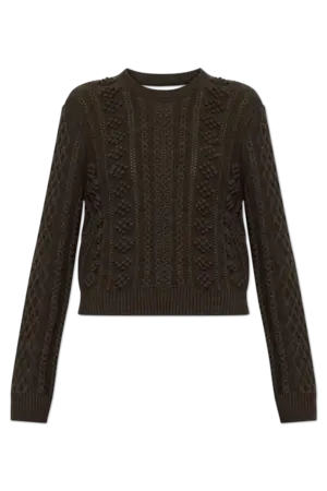 JIL SANDER Wool Sweater With Decorative Knit