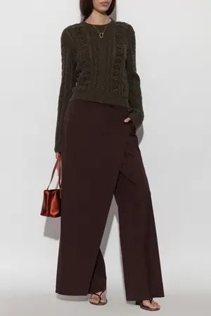 JIL SANDER Wool Sweater With Decorative Knit