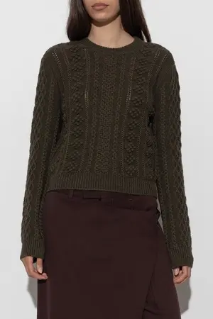 JIL SANDER Wool Sweater With Decorative Knit