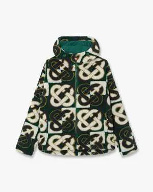 Casablanca Checked Monogram Fleece Jacket